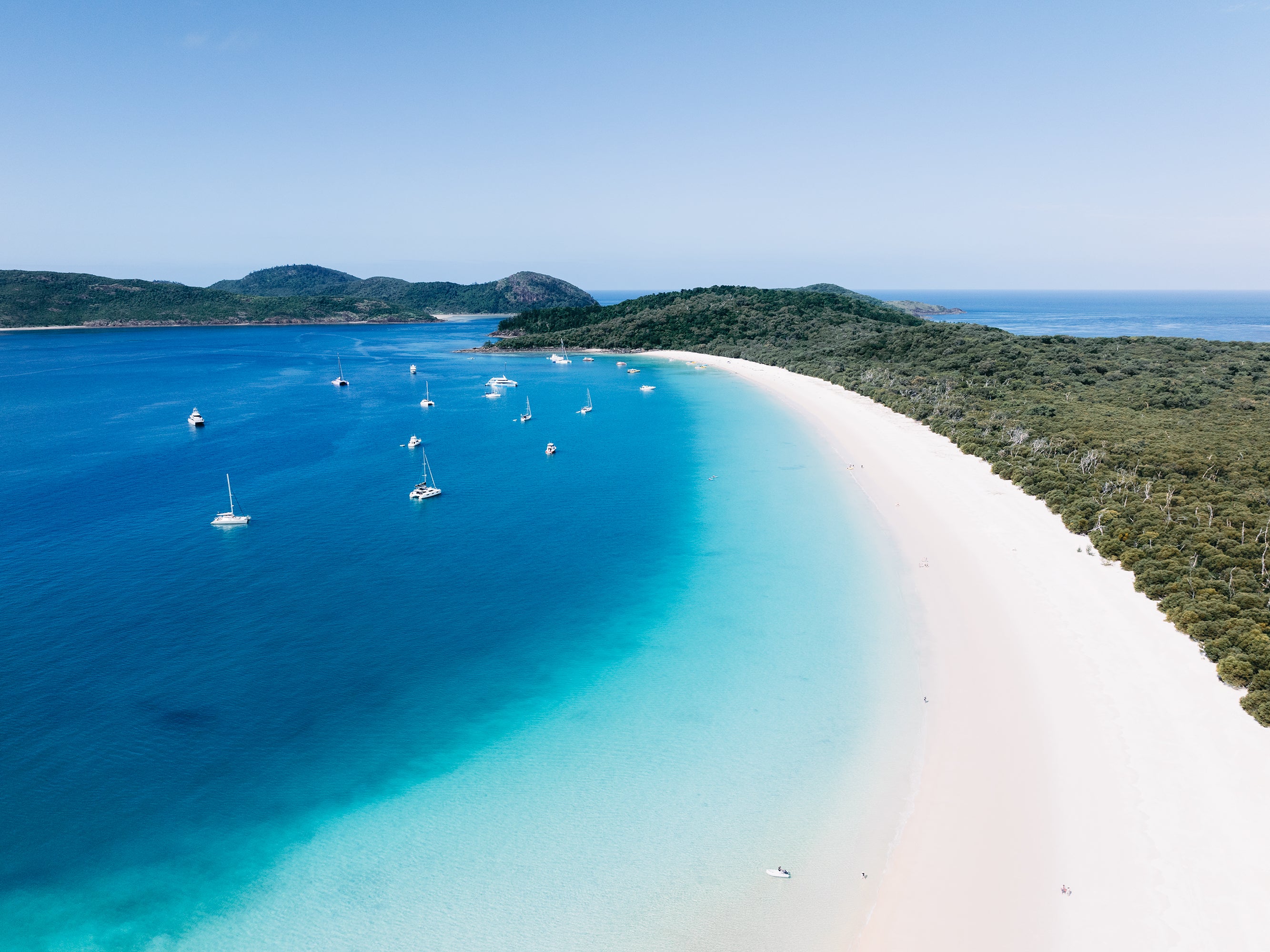 Whitehaven Beach, Queensland — Curved Shallow Water Coastal Print ...