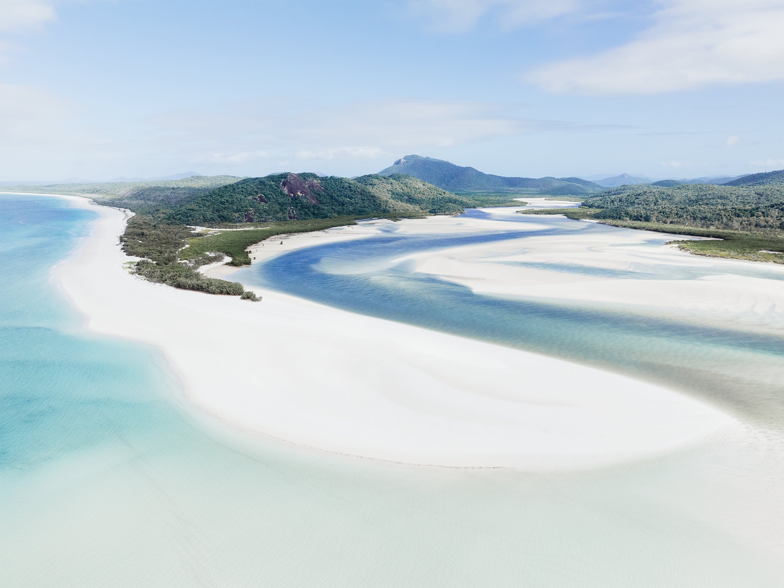 Hill Inlet, Whitsunday Island – Layered Sand Flats Aerial Print ...